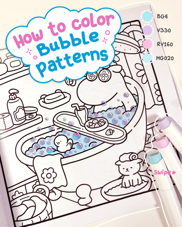 How to color - Bubble patterns - COCO WYO