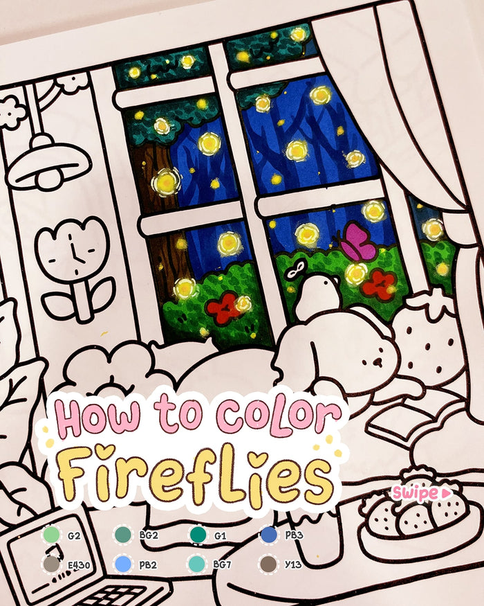 How to color - Fireflies - COCO WYO