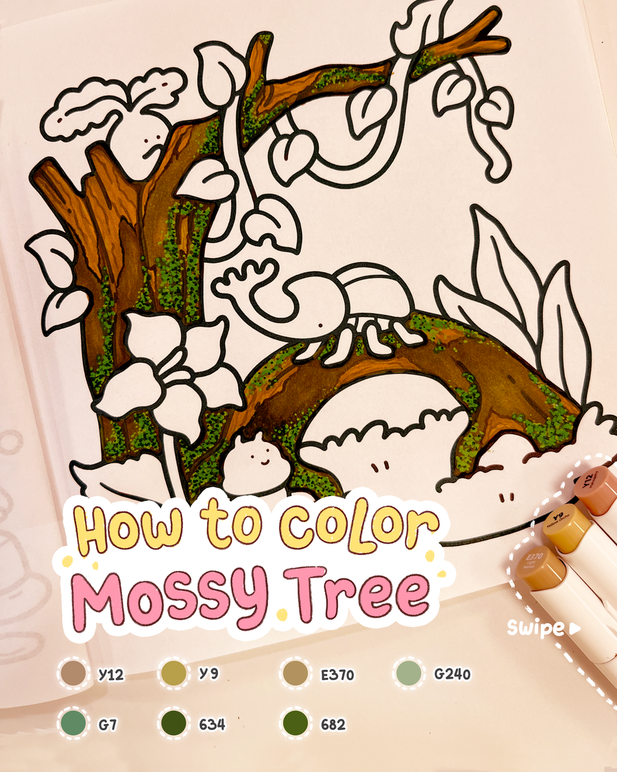 How to color - Mossy Tree - COCO WYO
