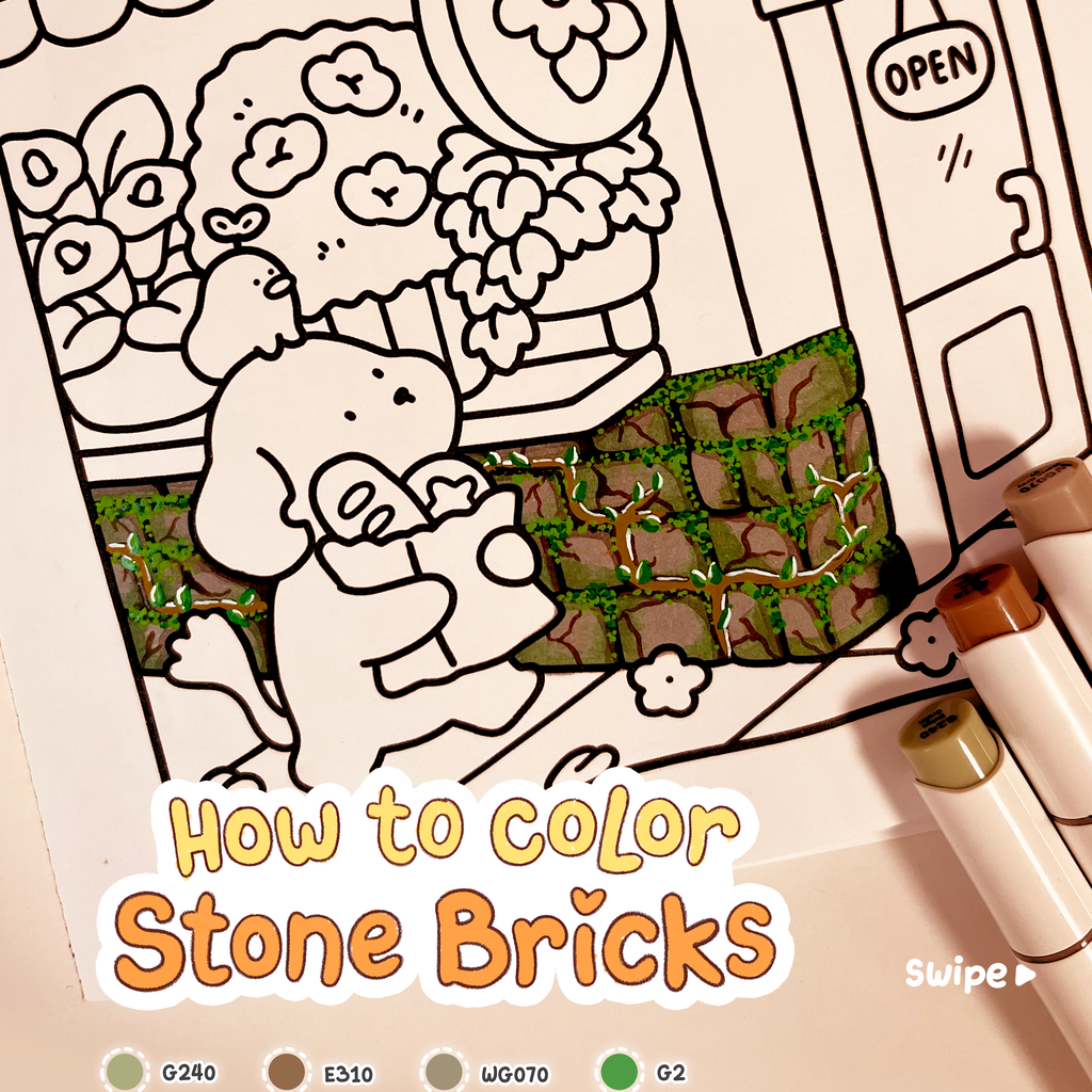 How to color - Stone Bricks - COCO WYO