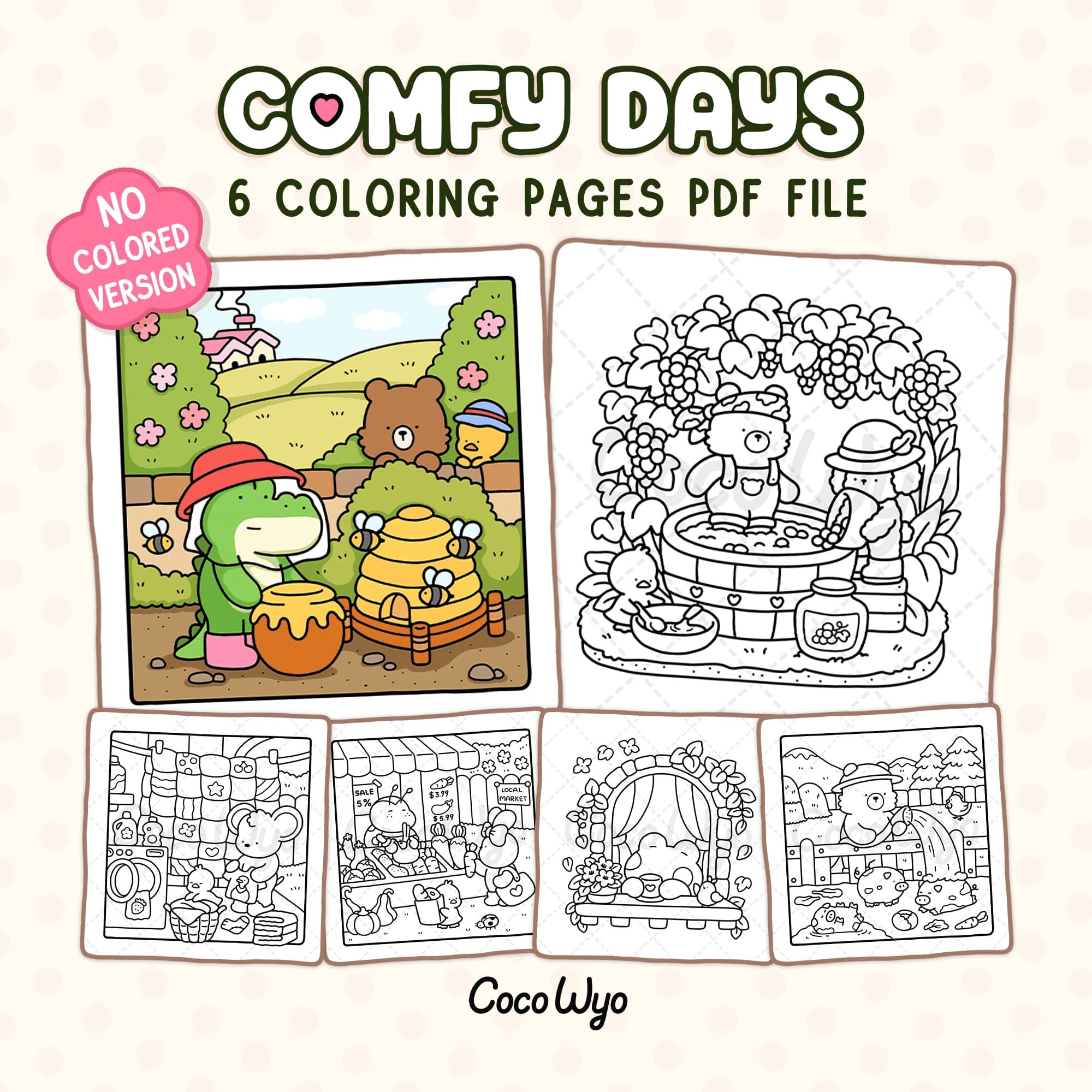 Comfy Days Coloring Pages - COCO WYO