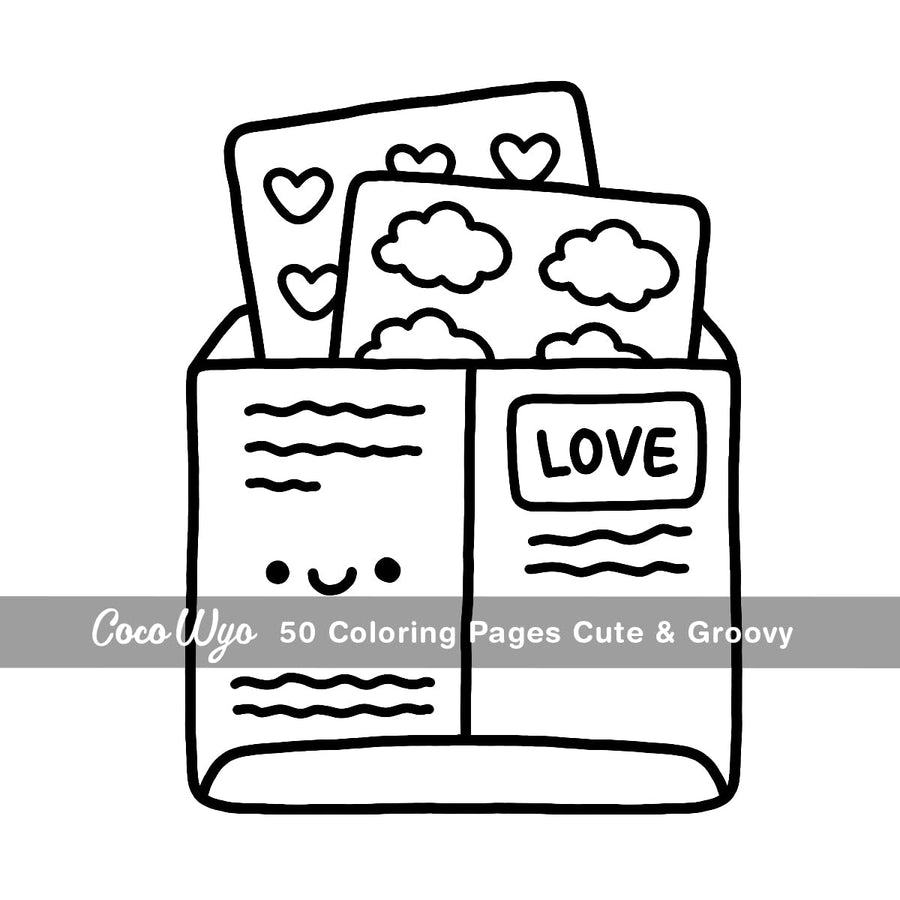 Cute & Groovy Coloring Book - COCO WYO