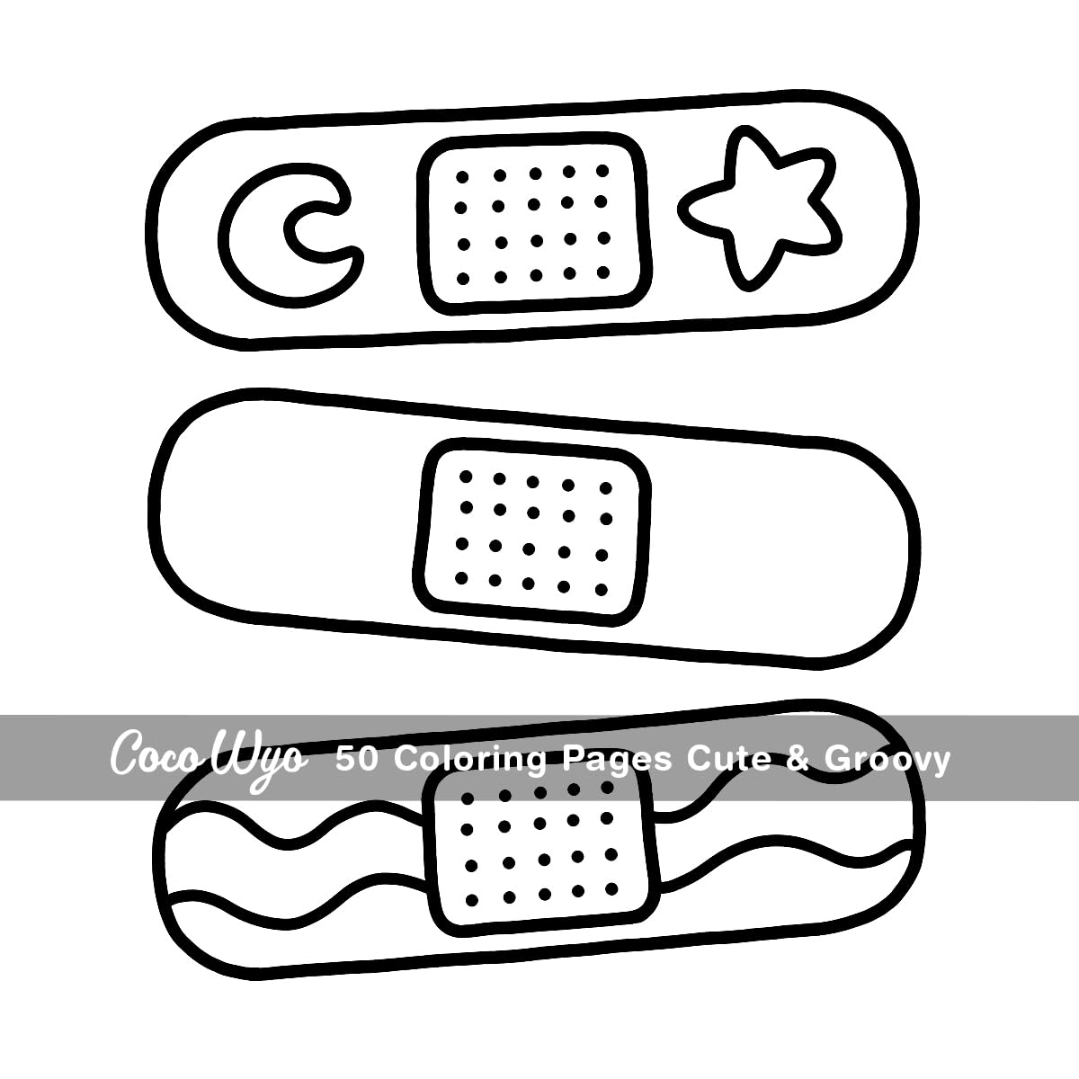 Cute & Groovy Coloring Book - COCO WYO