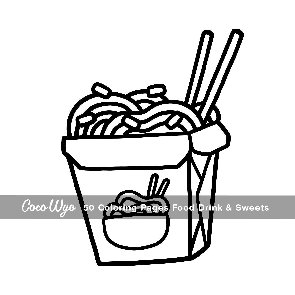 Food Drink & Sweets Coloring Book - COCO WYO
